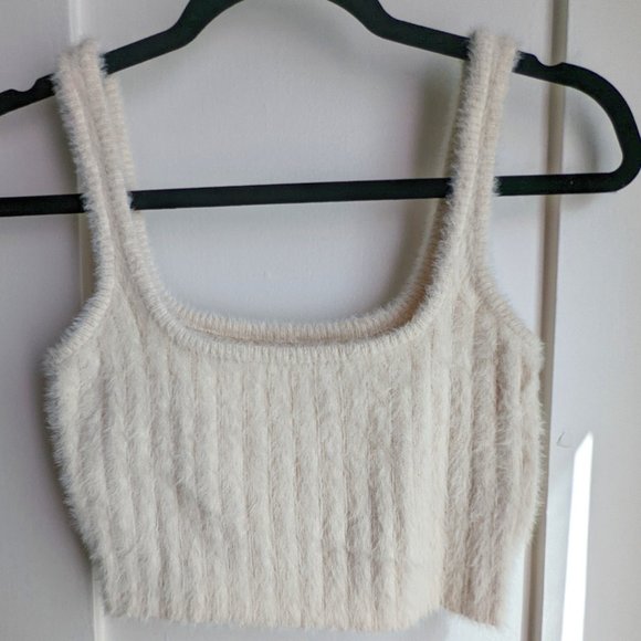 Cotton On | Tops | Fuzzy Crop Top | Poshmark